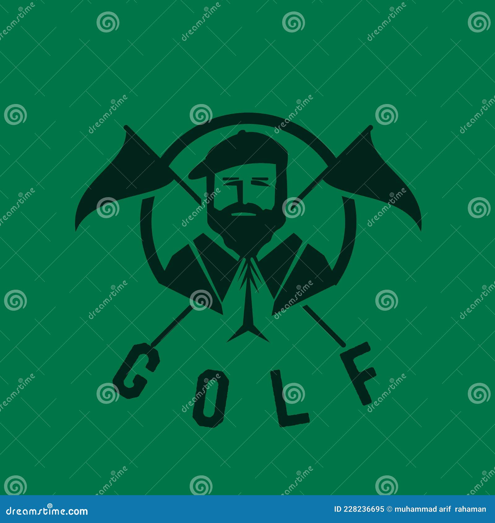 Simple Modern Golf Master Logo Design Vector Template Illustrations ...