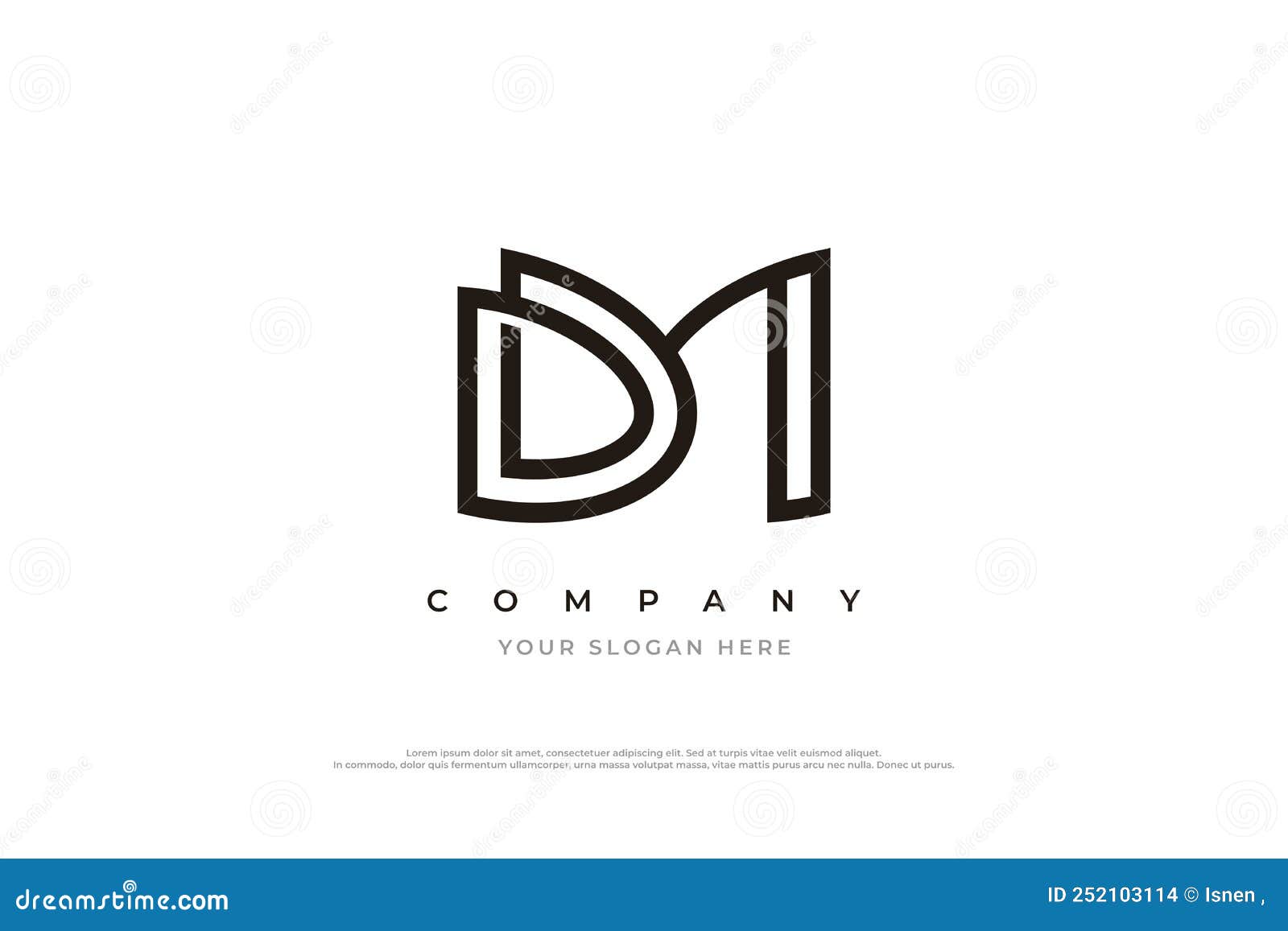 Simple and Modern Initial Letter DM Logo Design Vector Stock Vector ...