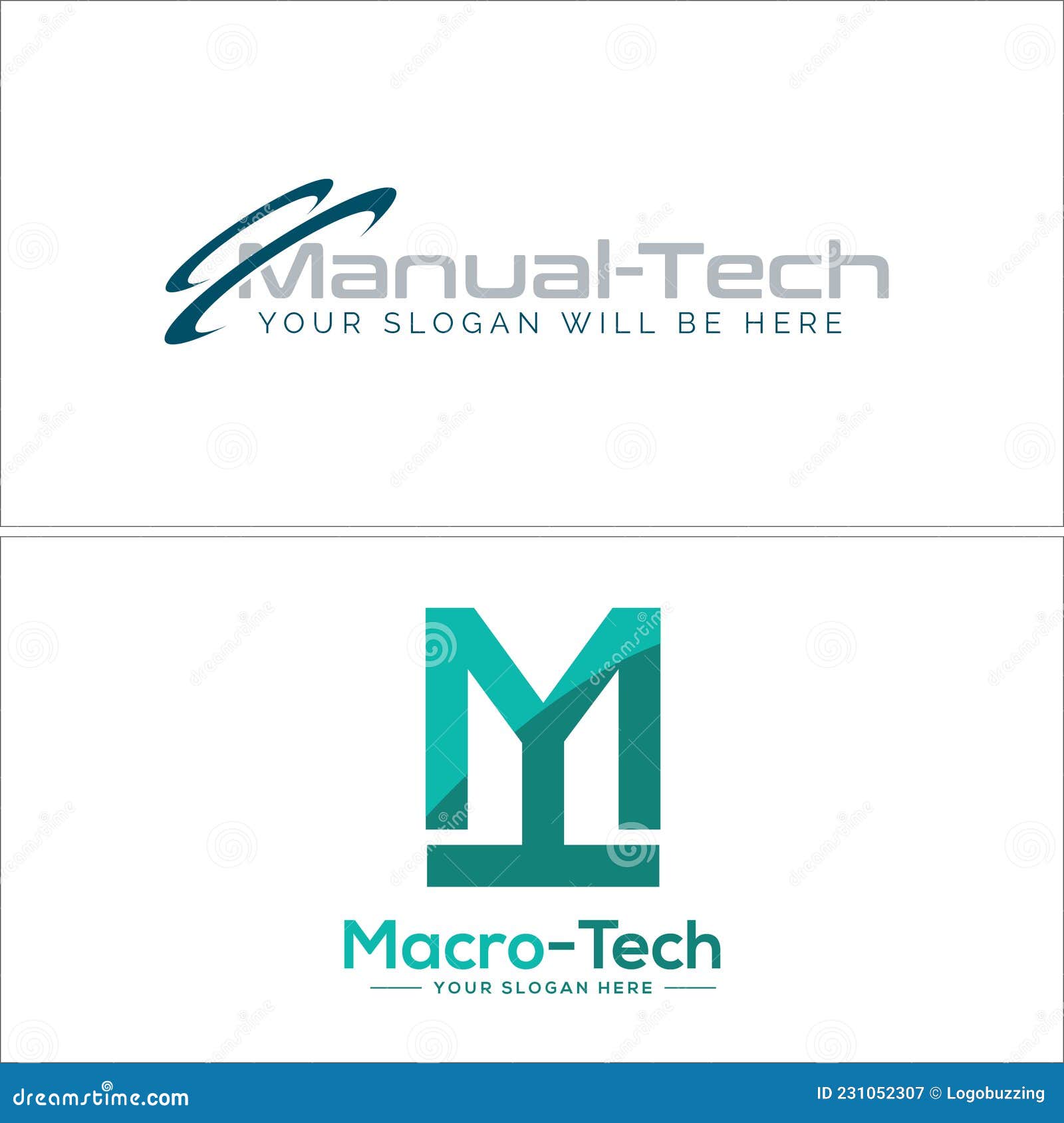 Simple Modern Initial Letter M Tech Vector Logo Design Template Stock ...