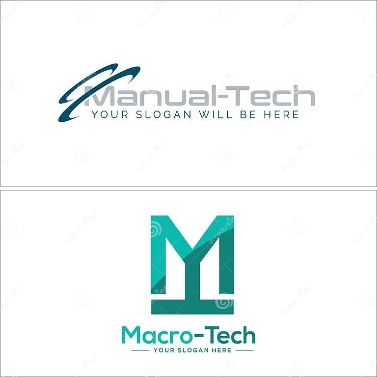 Simple Modern Initial Letter M Tech Vector Logo Design Template Stock ...