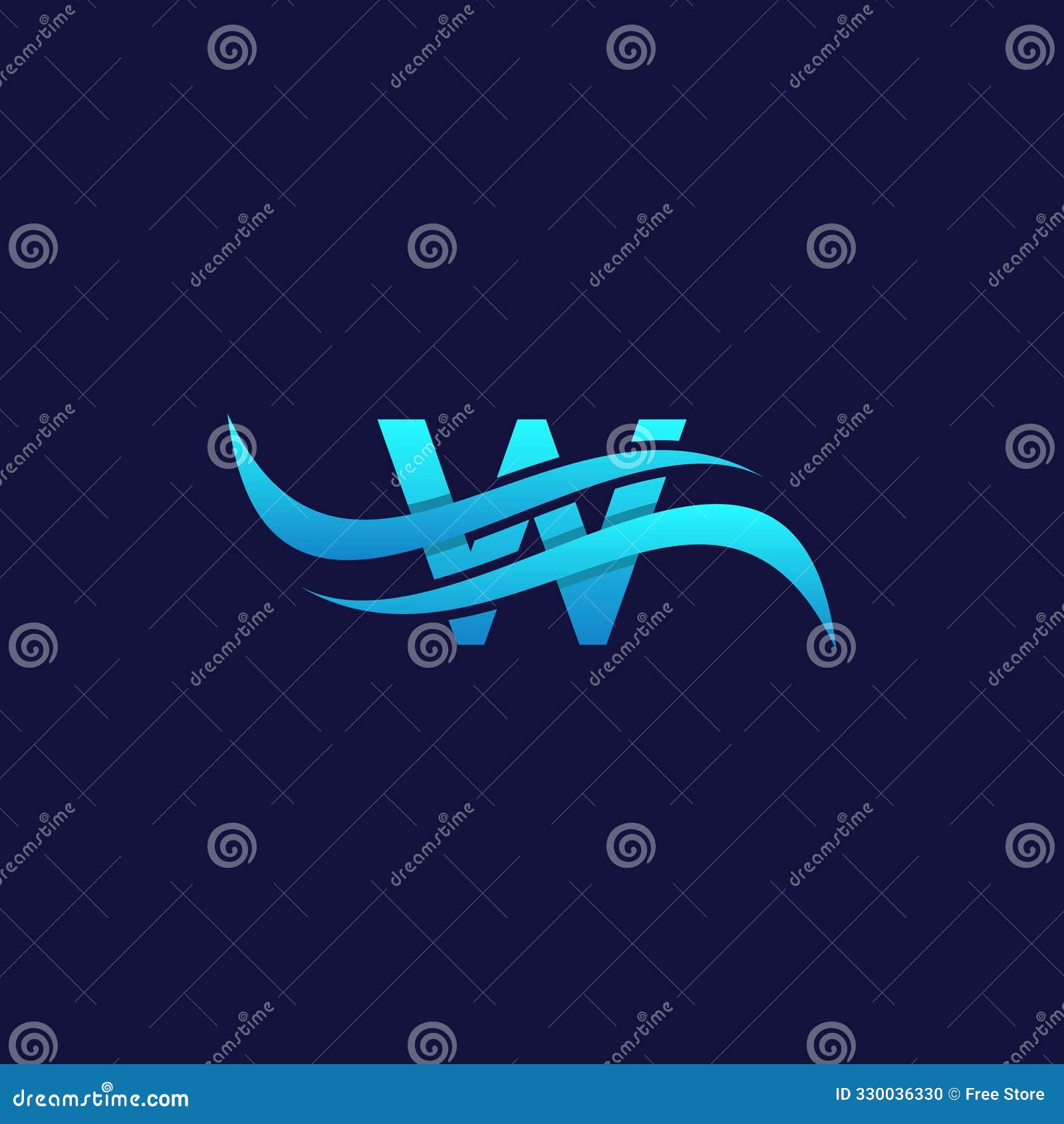 Simple Modern Initial W Wave Creative Business Icon Design Logo Stock ...