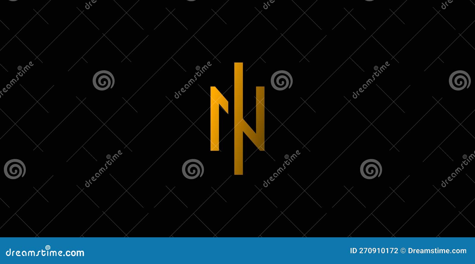 Modern I N Initials Logo Design Stock Vector - Illustration of monogram ...