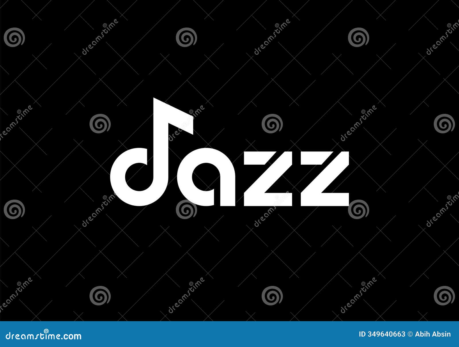 Simple Modern Jazz with Musical Note Logo Design Stock Illustration ...