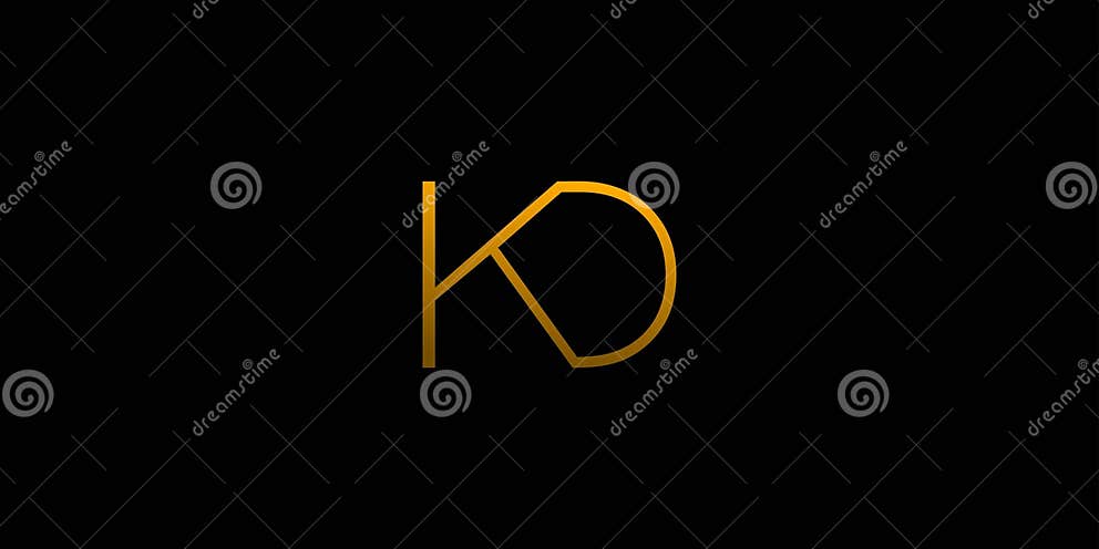 Modern KD Initials Logo Design Stock Vector - Illustration of logo ...