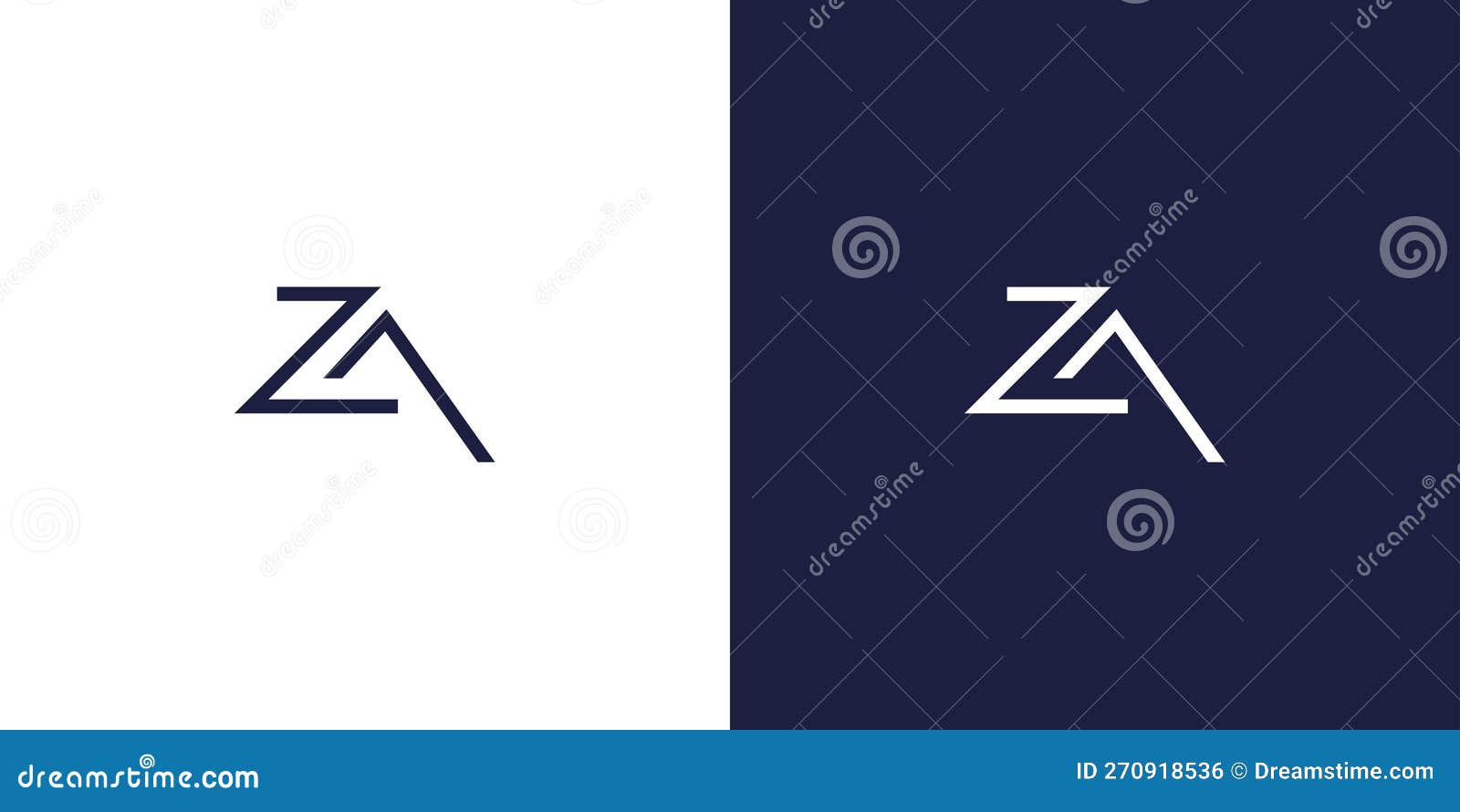Simple and Modern Letter ZA Initials Logo Design Stock Vector ...
