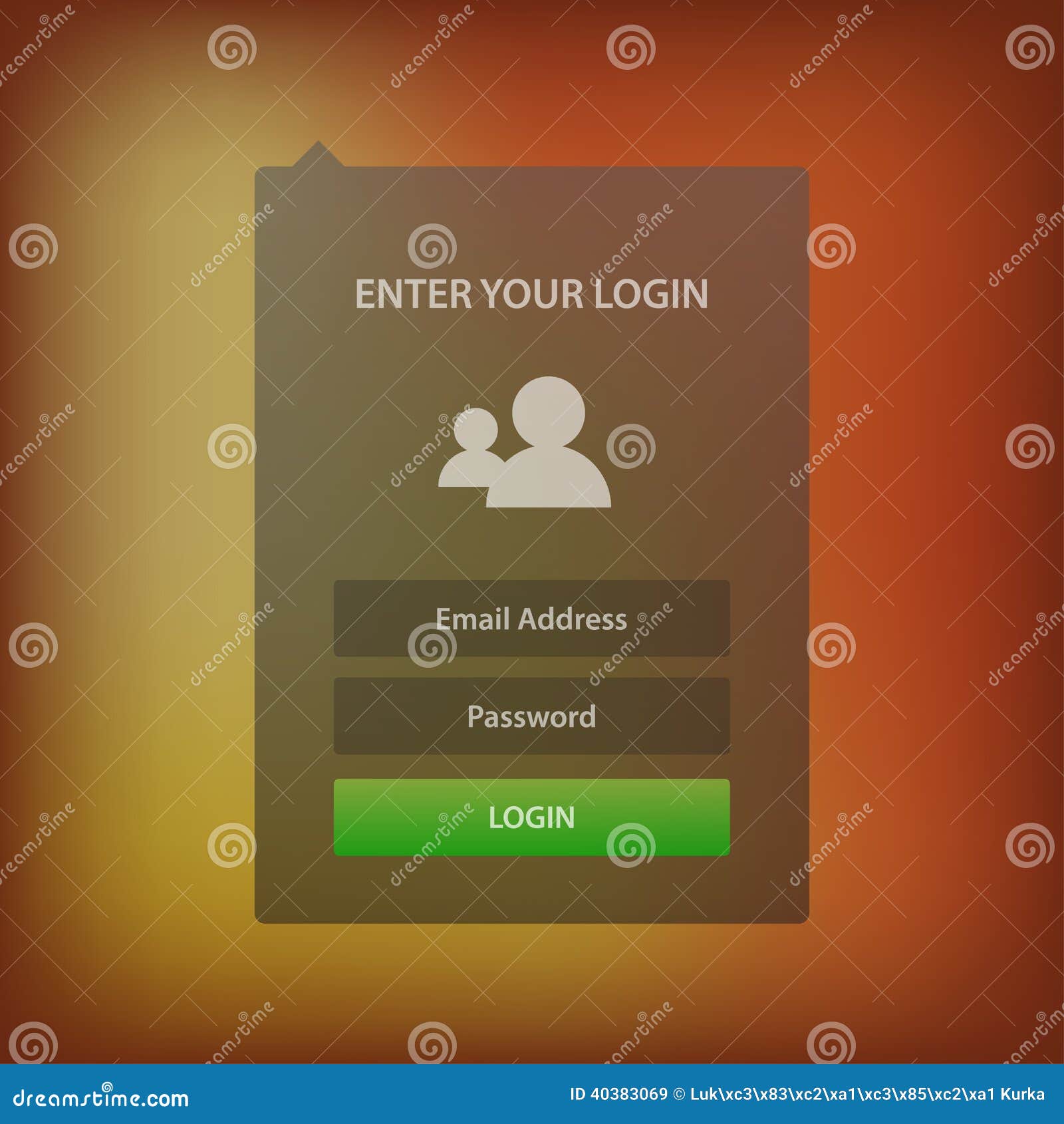 Simple modern login form stock vector. Illustration of graphic - 40383069