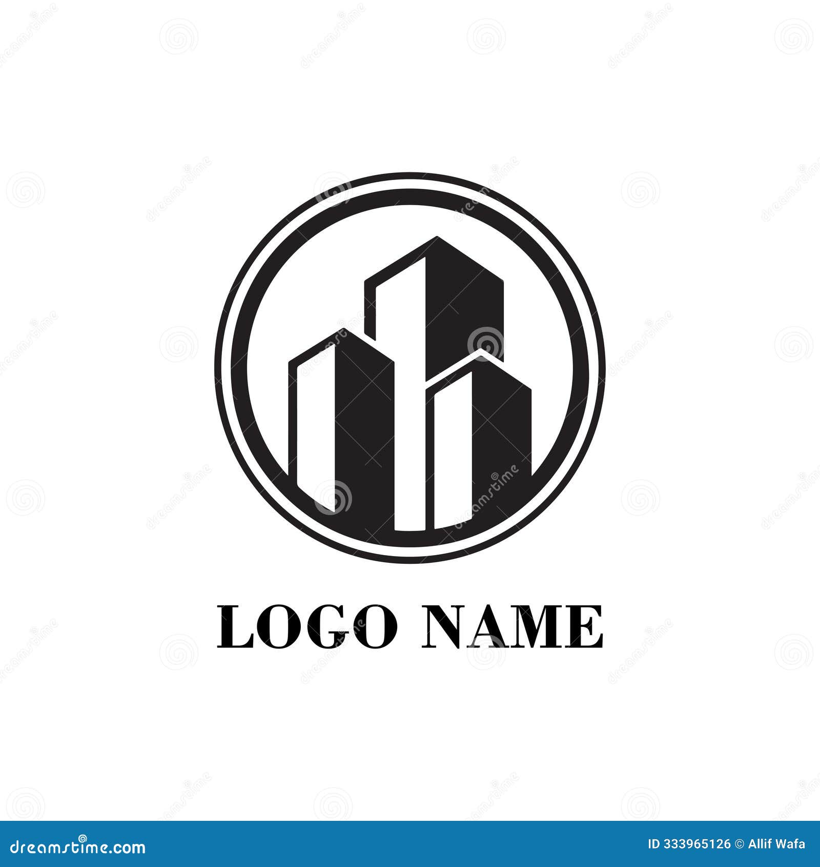 Simple Modern Logo Design Company Stock Illustration - Illustration of ...