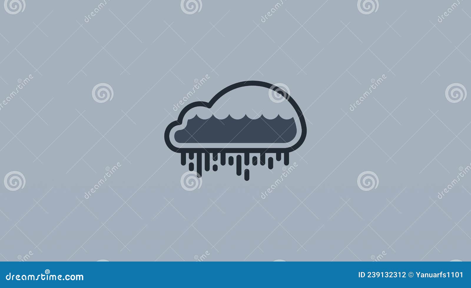 Simple and Modern Logo Design of Rain Logo Concept Stock Vector ...