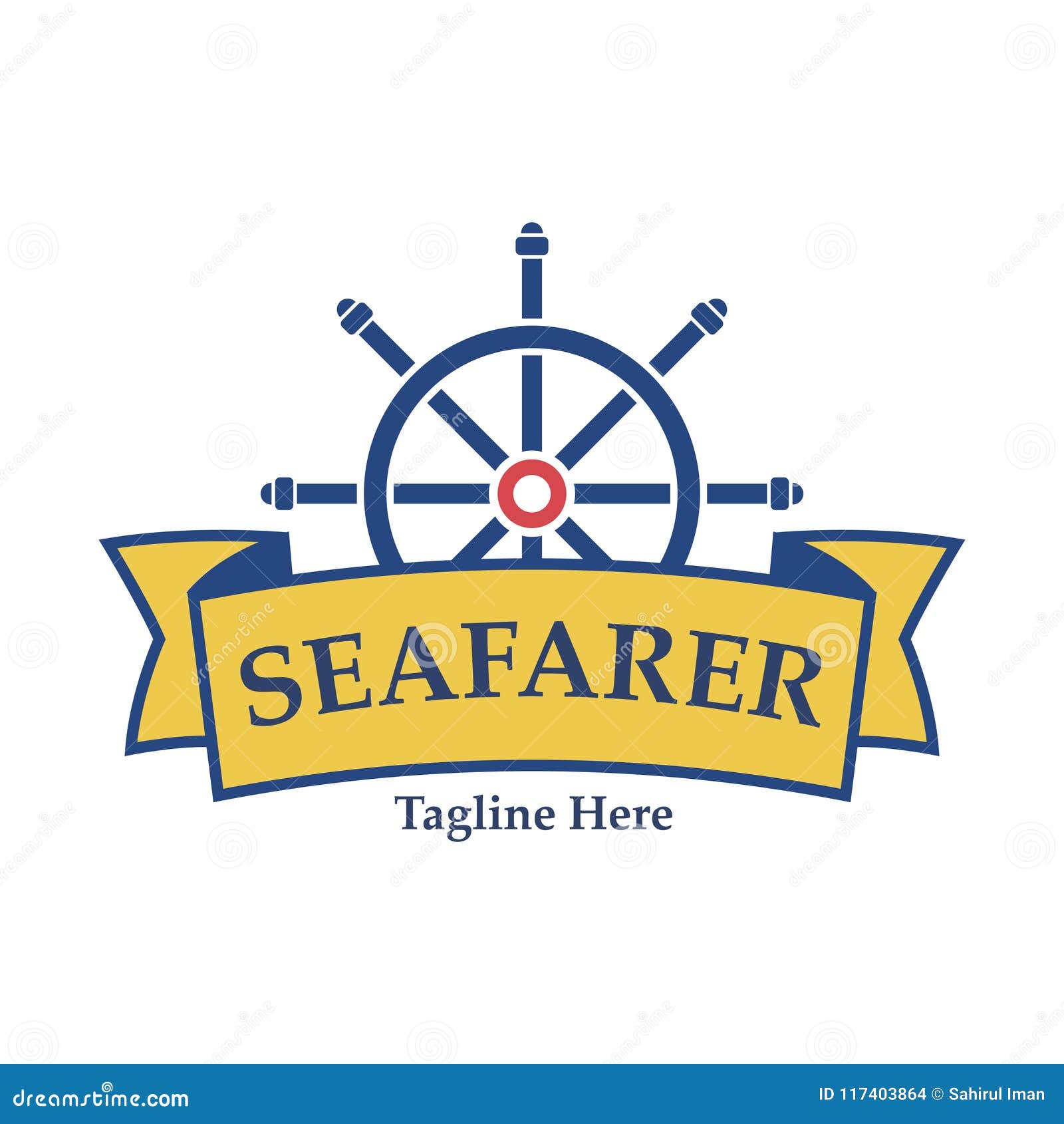 Nautical, Sailor Logo Design Template Stock Illustration - Illustration ...
