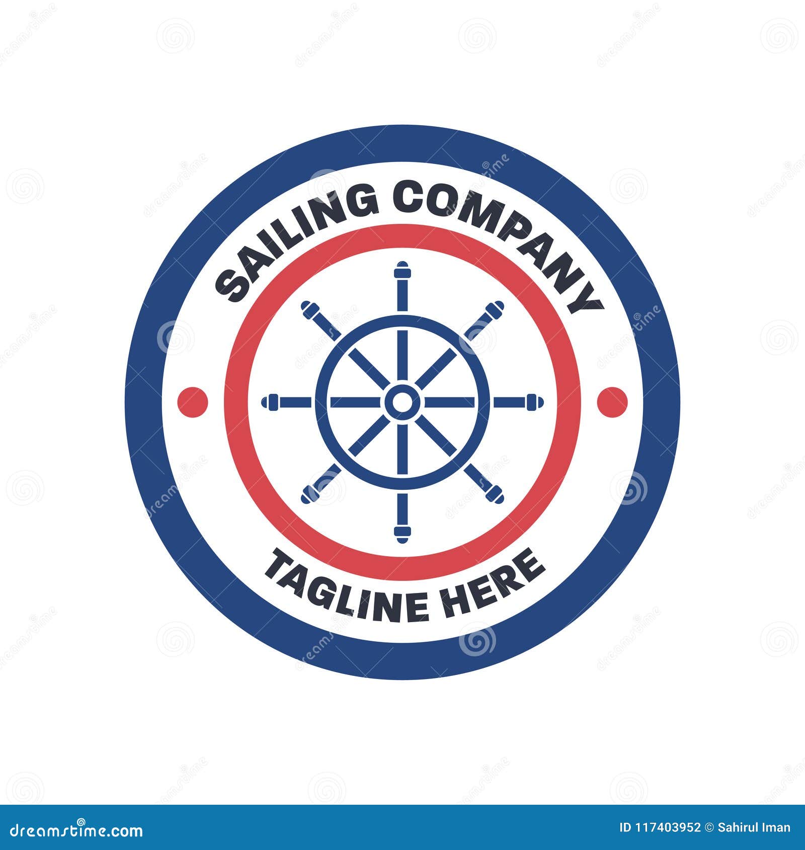 Nautical, Sailor Logo Design Template Stock Illustration - Illustration ...
