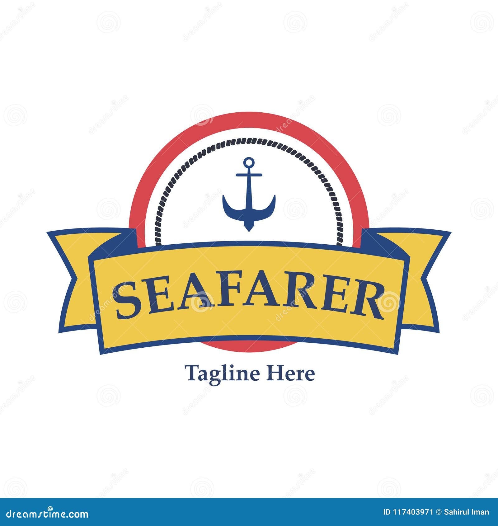Nautical, Sailor Logo Design Template Stock Vector - Illustration of ...
