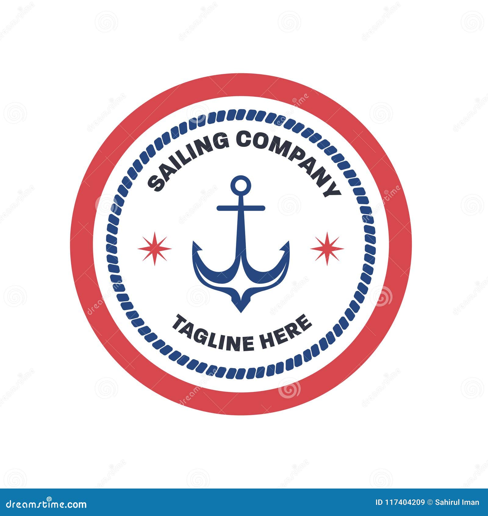 Nautical, Sailor Logo Design Template Stock Vector - Illustration of ...