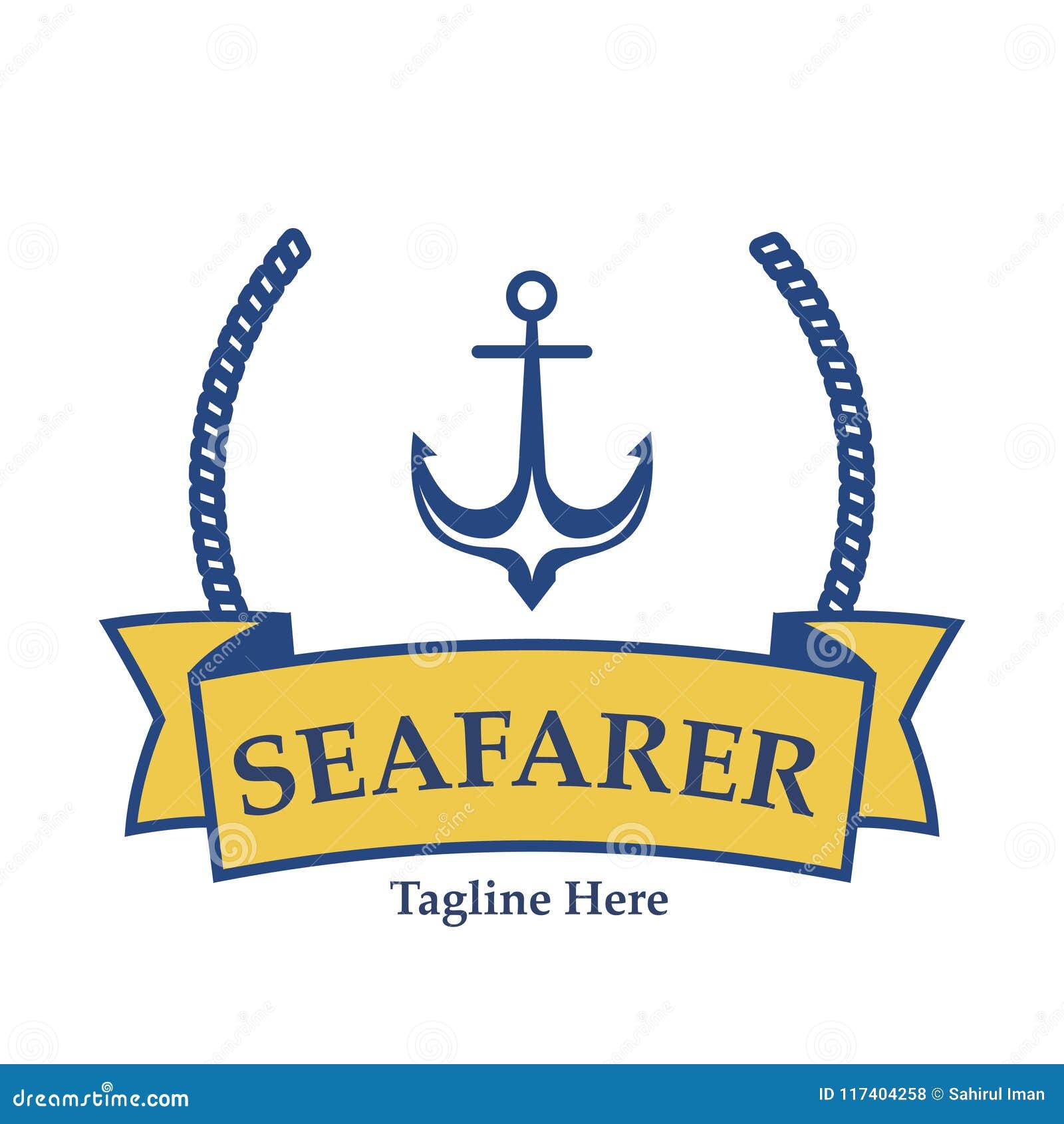 Nautical, Sailor Logo Design Template Stock Illustration - Illustration ...