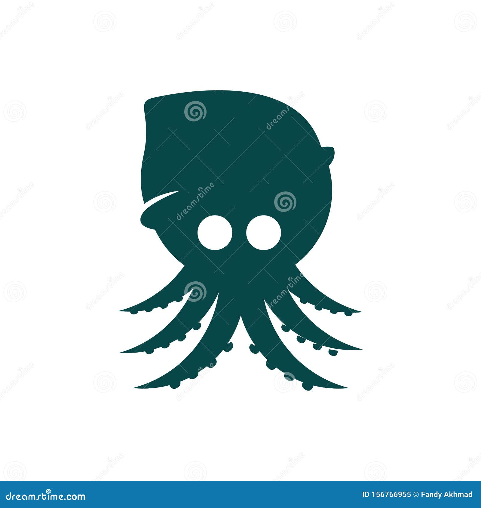 Simple Modern Octopus Squid Logo Design Vector Illustrations Stock ...