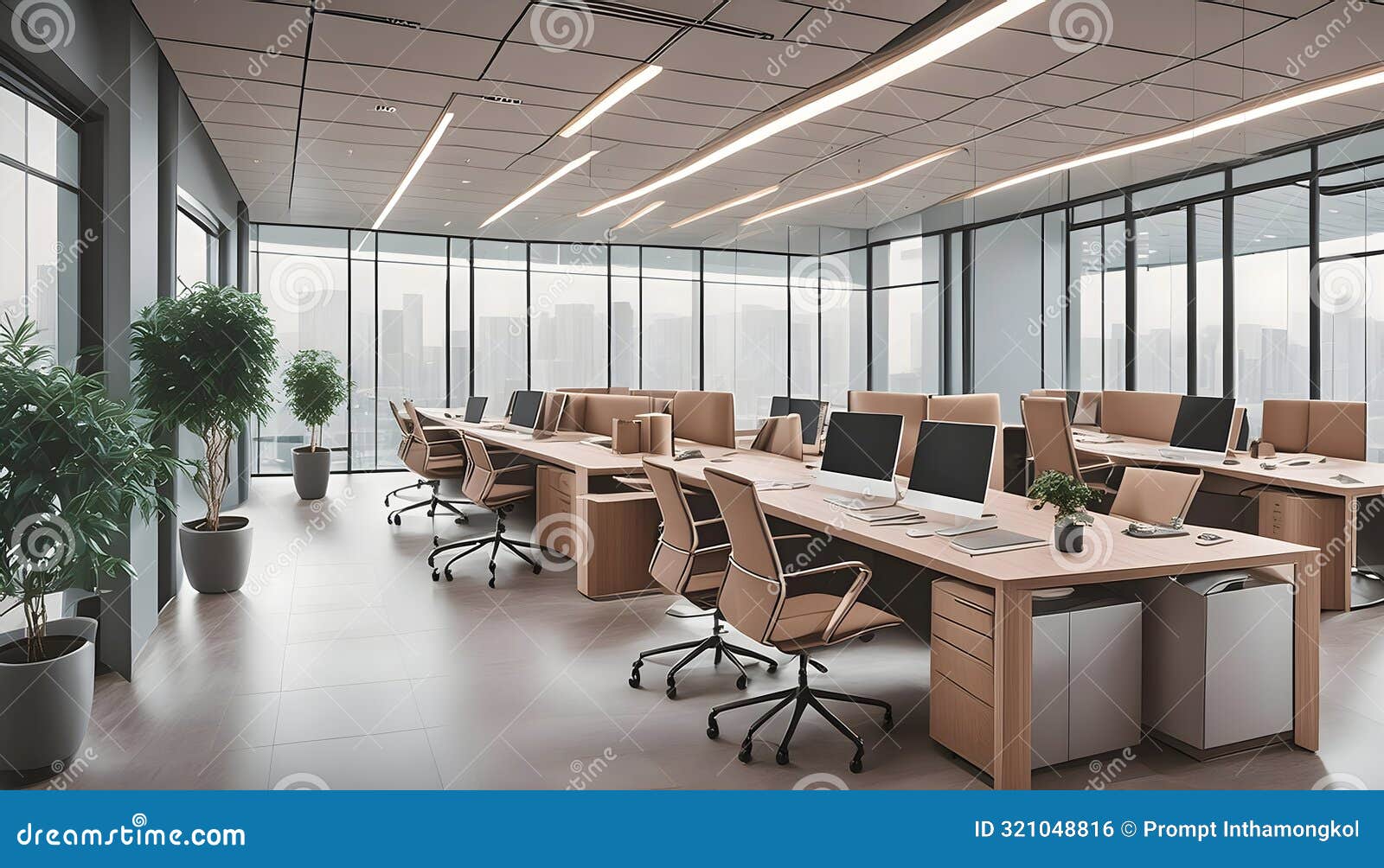 Simple and Modern Office Image Stock Illustration - Illustration of ...