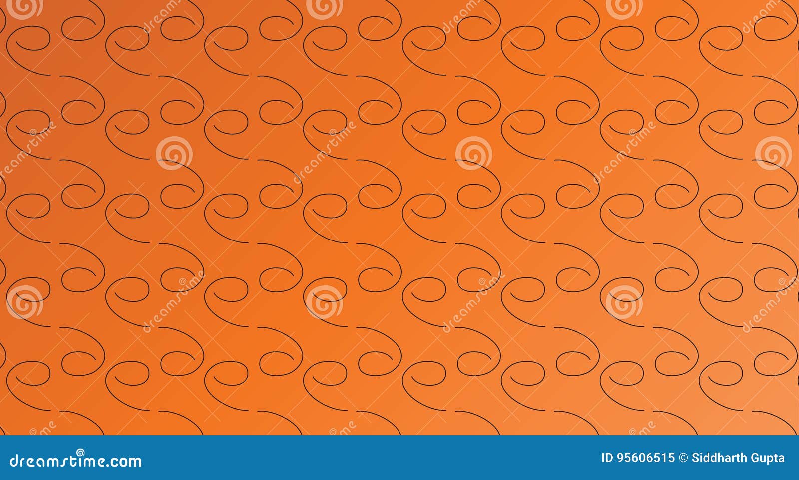 Simple Modern Orange Swirl Pattern Stock Vector - Illustration of ...