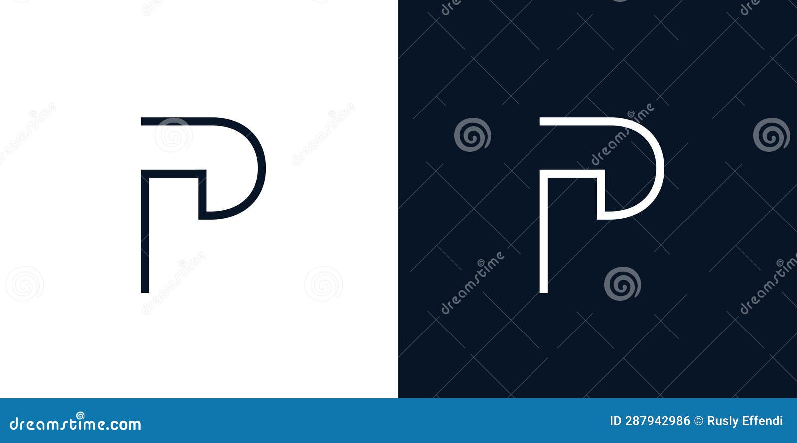 Modern and Unique P Logo Design Stock Vector - Illustration of brand ...