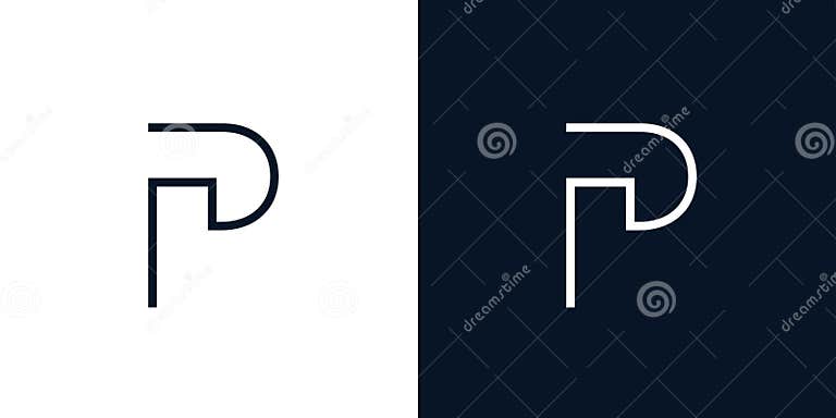 Modern and Unique P Logo Design Stock Vector - Illustration of brand ...