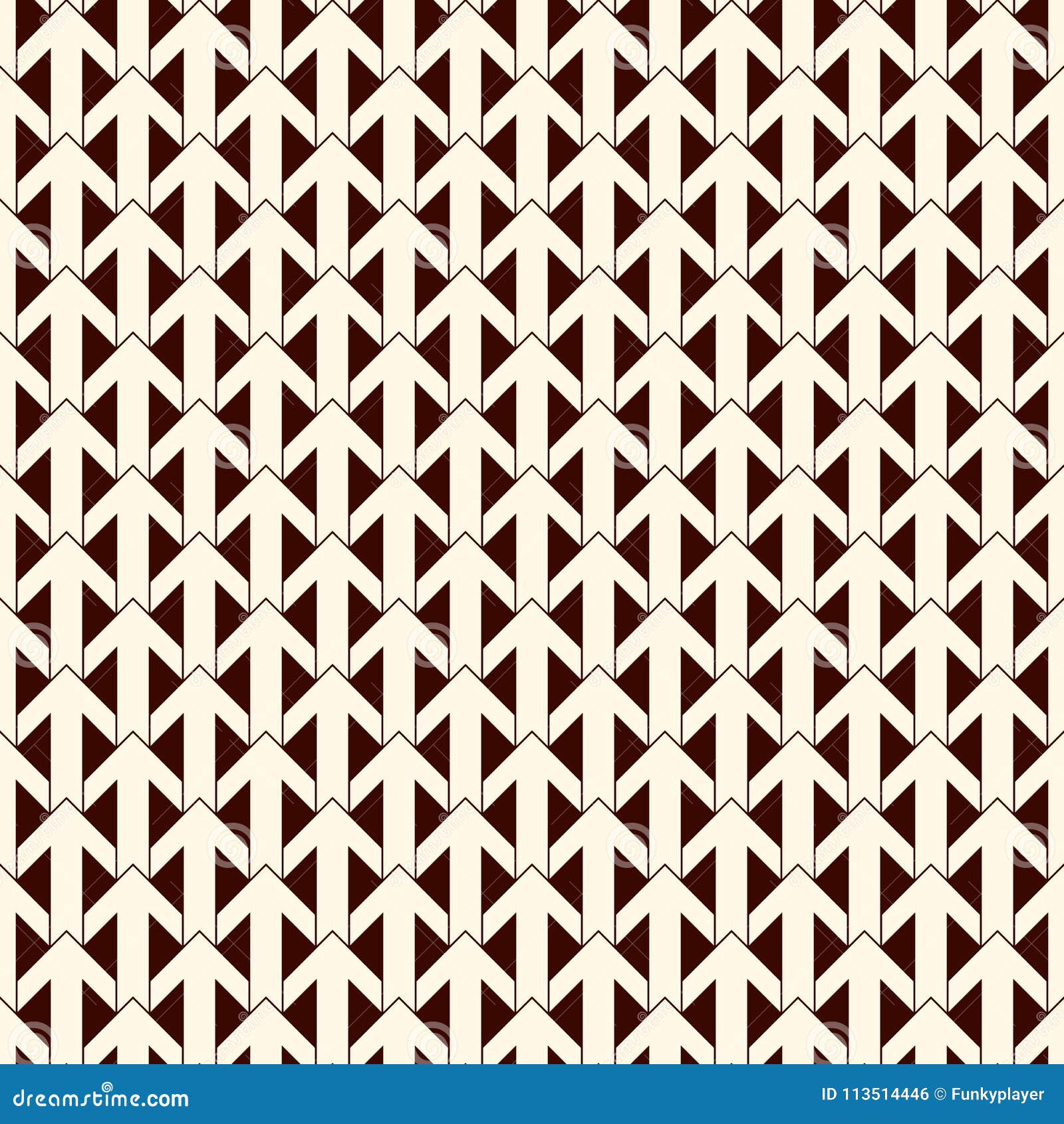 Simple Modern Print with Interlocking Arrows. Contemporary Abstract ...