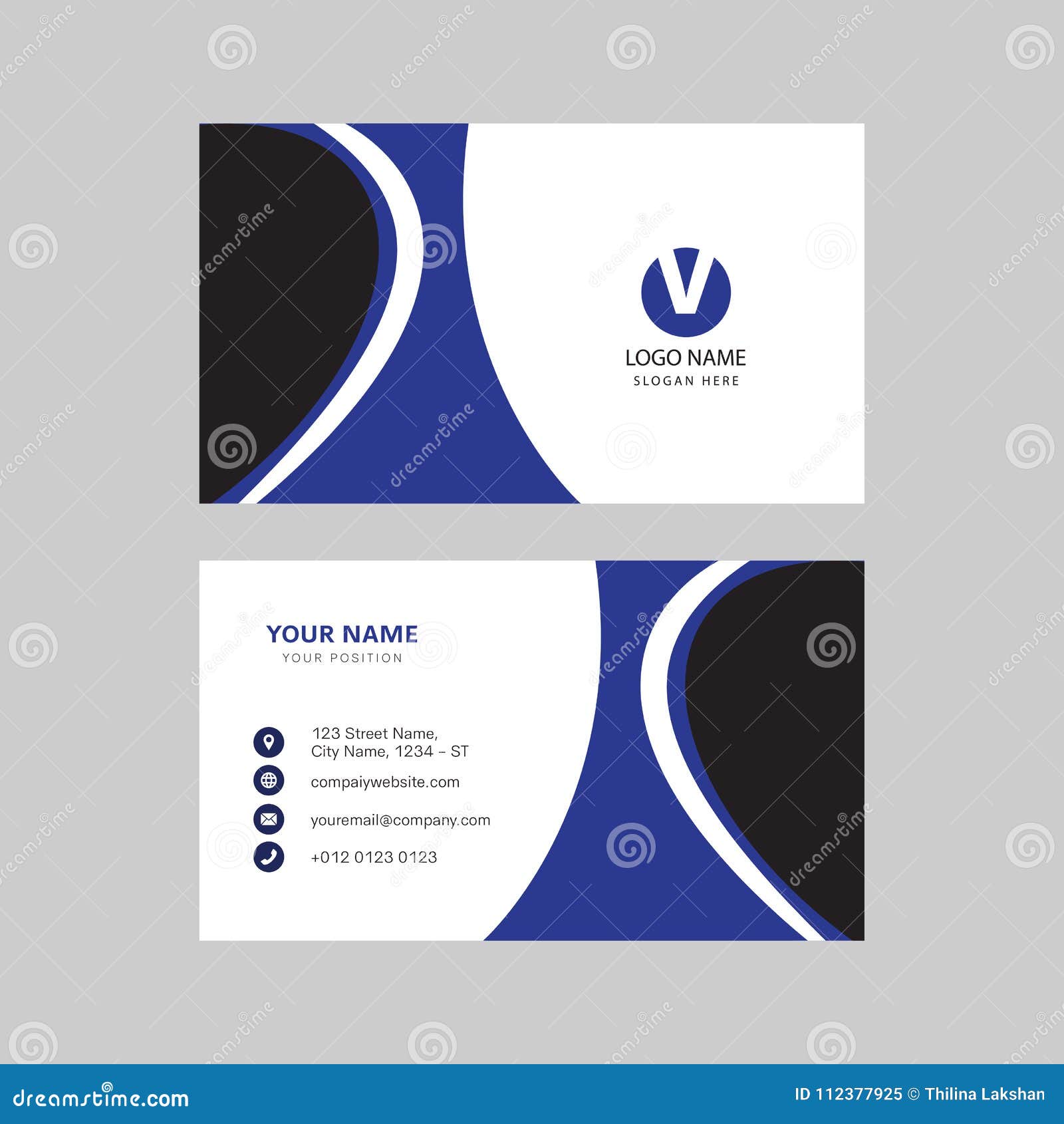 Simple Modern Professional Creative Business Card Design Stock Vector ... Simple Modern Professional Creative Business Card Design Stock Vector ...