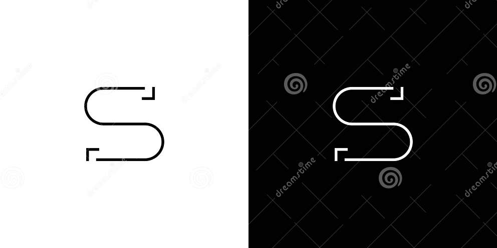 Simple and Modern S Logo Design Stock Illustration - Illustration of ...