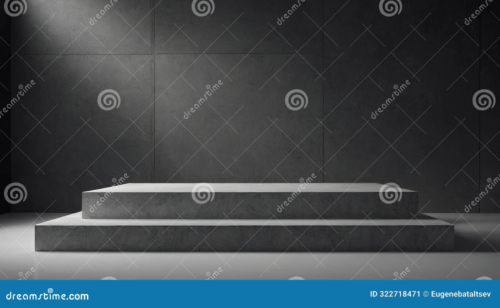 Simple, Modern Scene of Two-tiered Concrete Platform in Front of ...