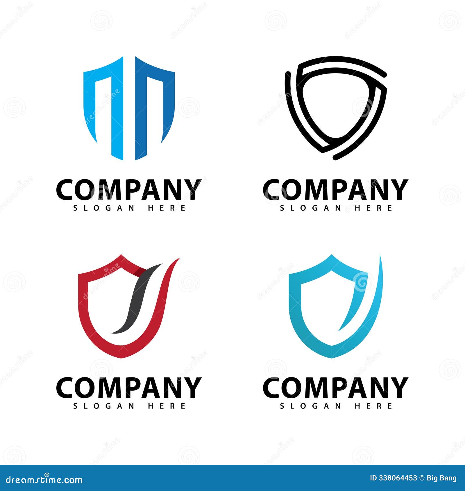 Simple Modern Shield Logo Template Illustration Design Stock Vector ...