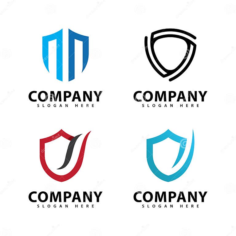 Simple Modern Shield Logo Template Illustration Design Stock Vector ...