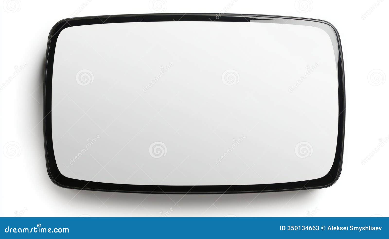 Simple Modern Square Wall Mirror Isolated on White Background Stock ...