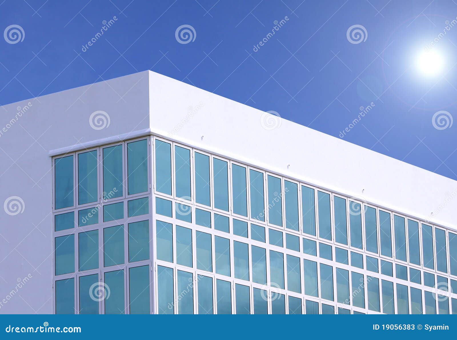 Simple Modern Stylish White Building Stock Image - Image of ...
