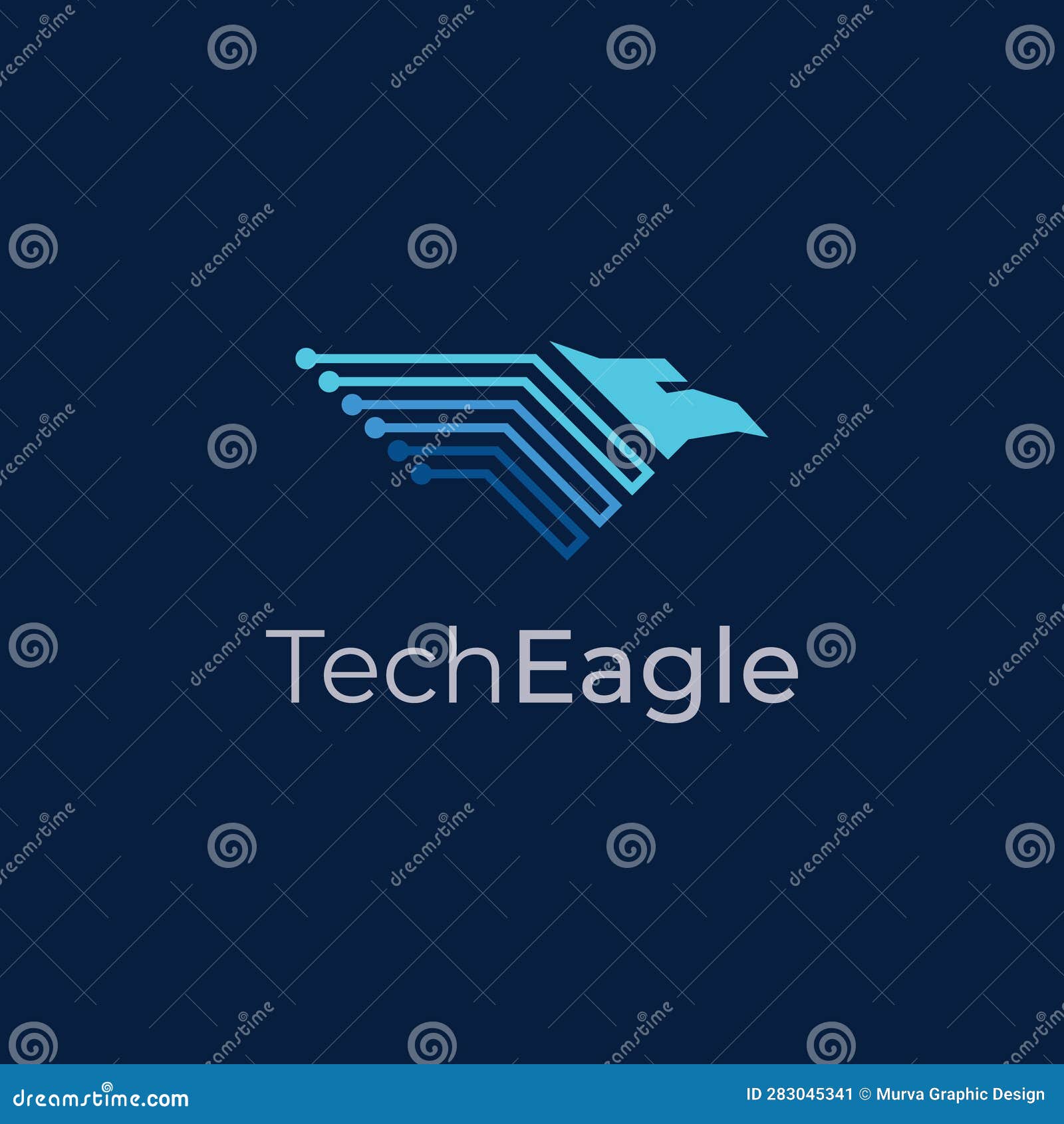 Simple and Modern Tech Eagle Logo Stock Vector - Illustration of line, eagle: 283045341