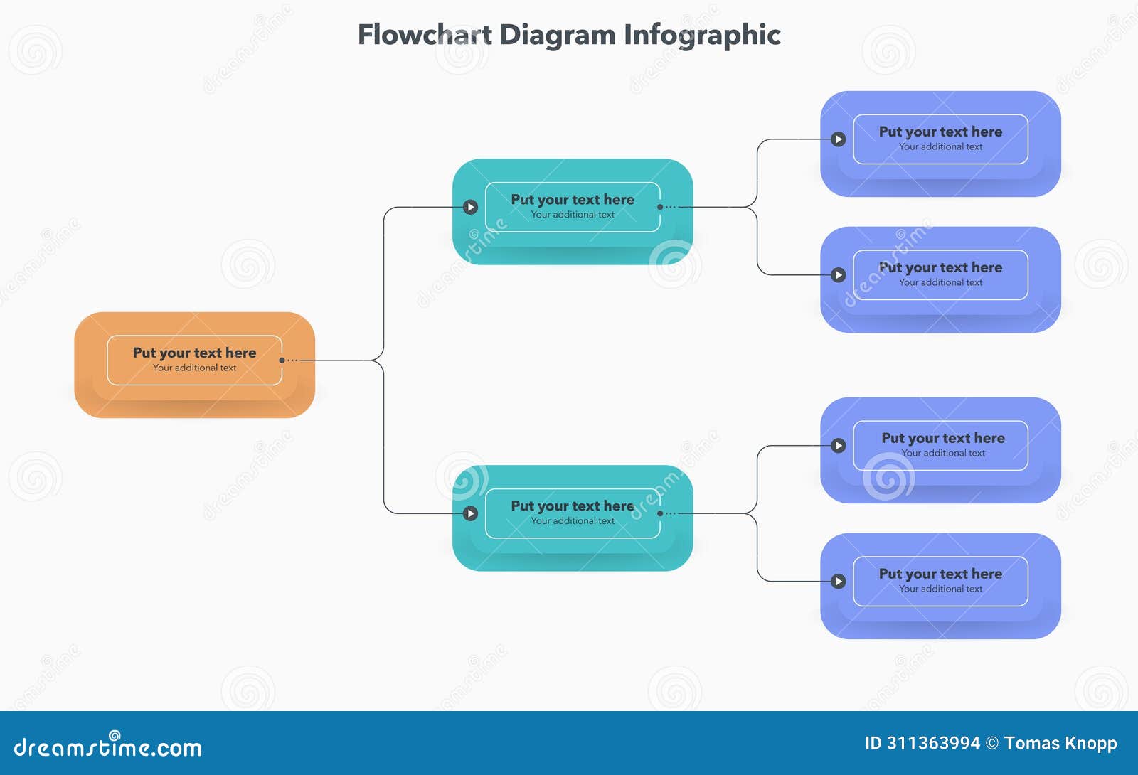 Simple Modern Template for Flowchart Diagram Stock Vector ...