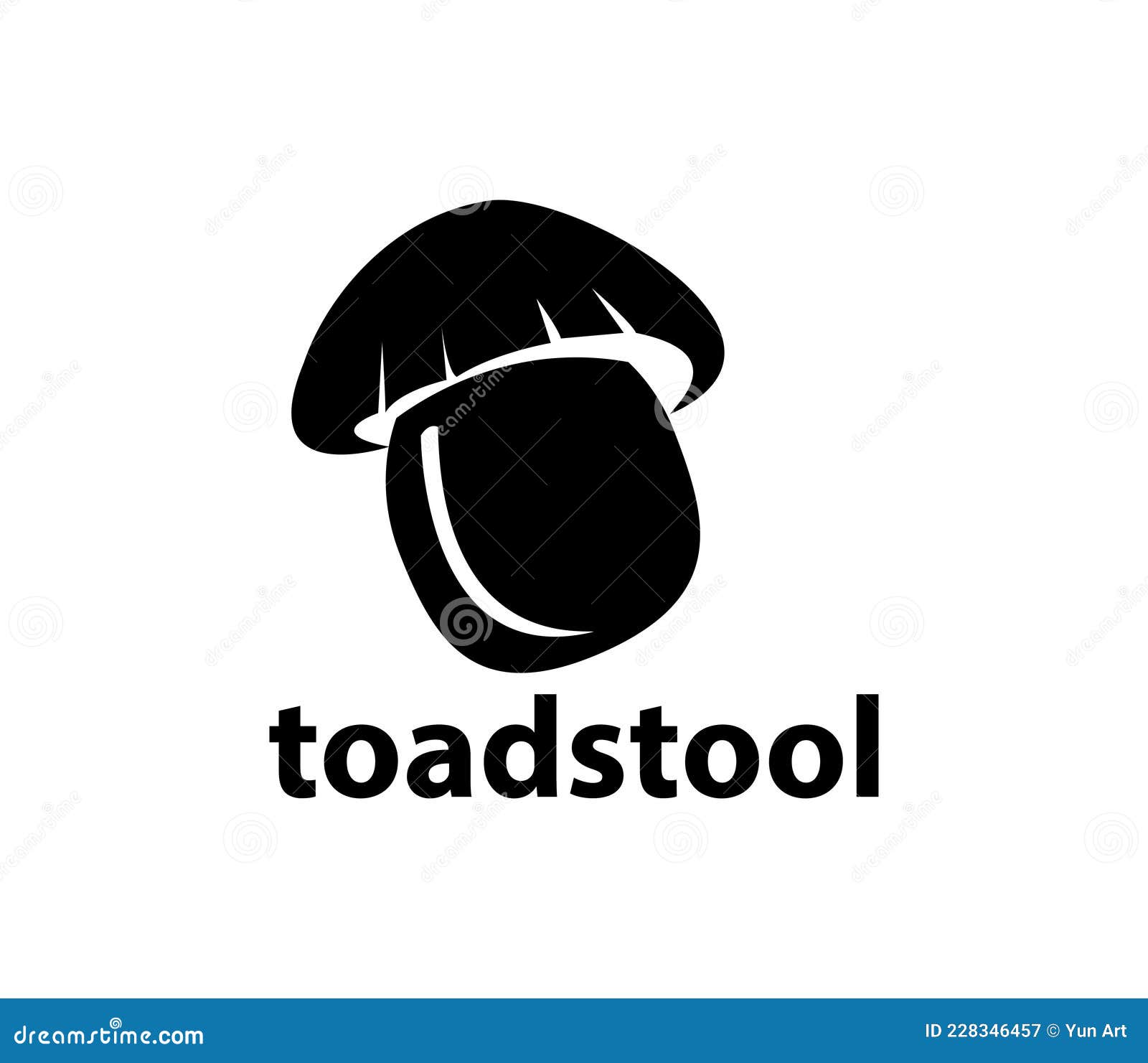 Simple and Modern Toadstool Logo Stock Illustration - Illustration of ...