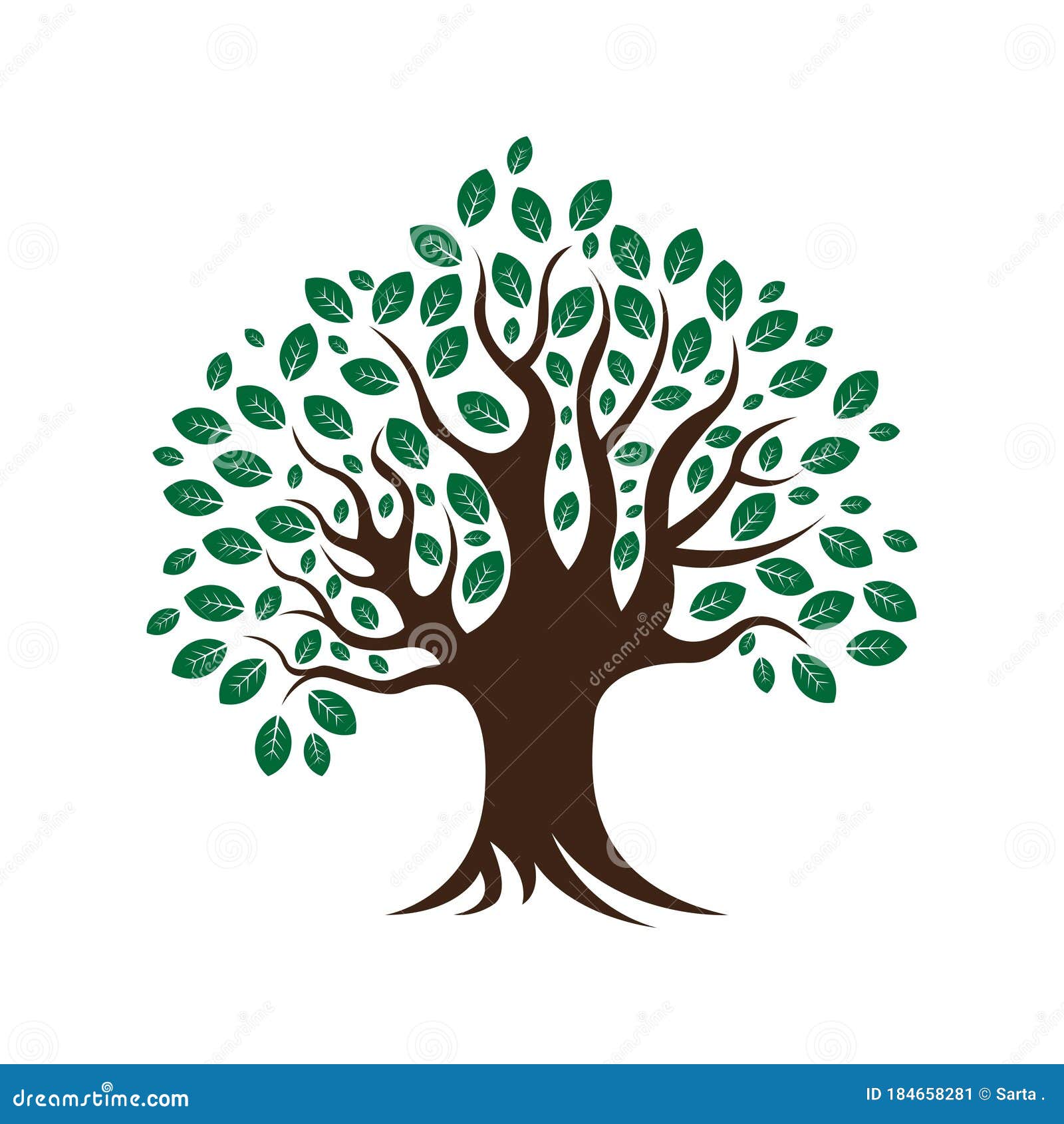 Modern Trees Vector Illustration | CartoonDealer.com #10151390