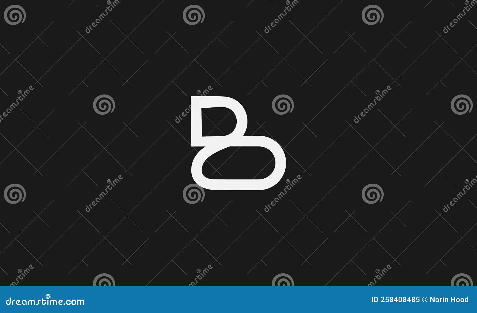 Simple Modern Vector Letter B Monogram Letter Logo Stock Illustration ...