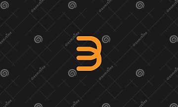 Simple Modern Vector Letter B Monogram Letter Logo Stock Illustration ...