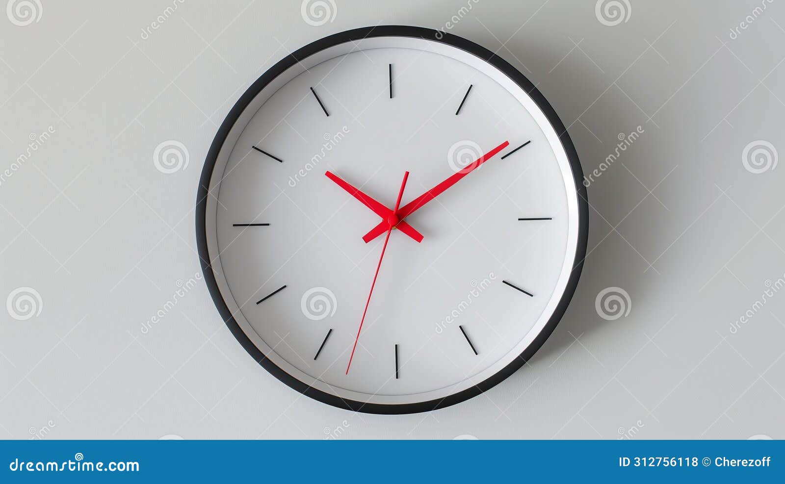 Modern Wall Clock on Light Background Stock Photo - Image of decor ...