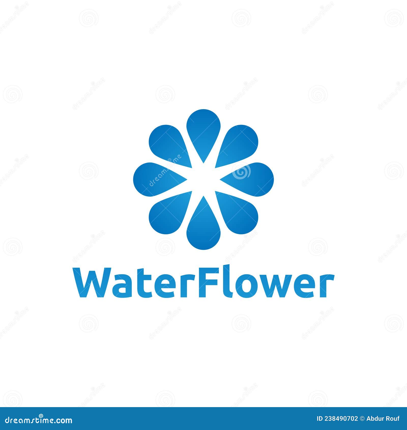 Water or Drop Flower Vector Logo Template Stock Vector - Illustration ...