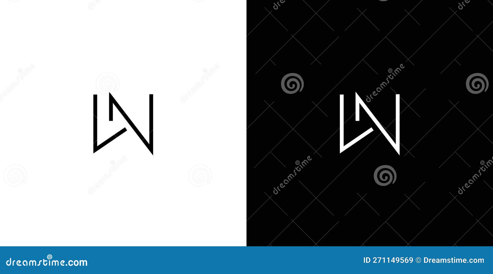 Modern WN logo design stock vector. Illustration of abstract - 271149569