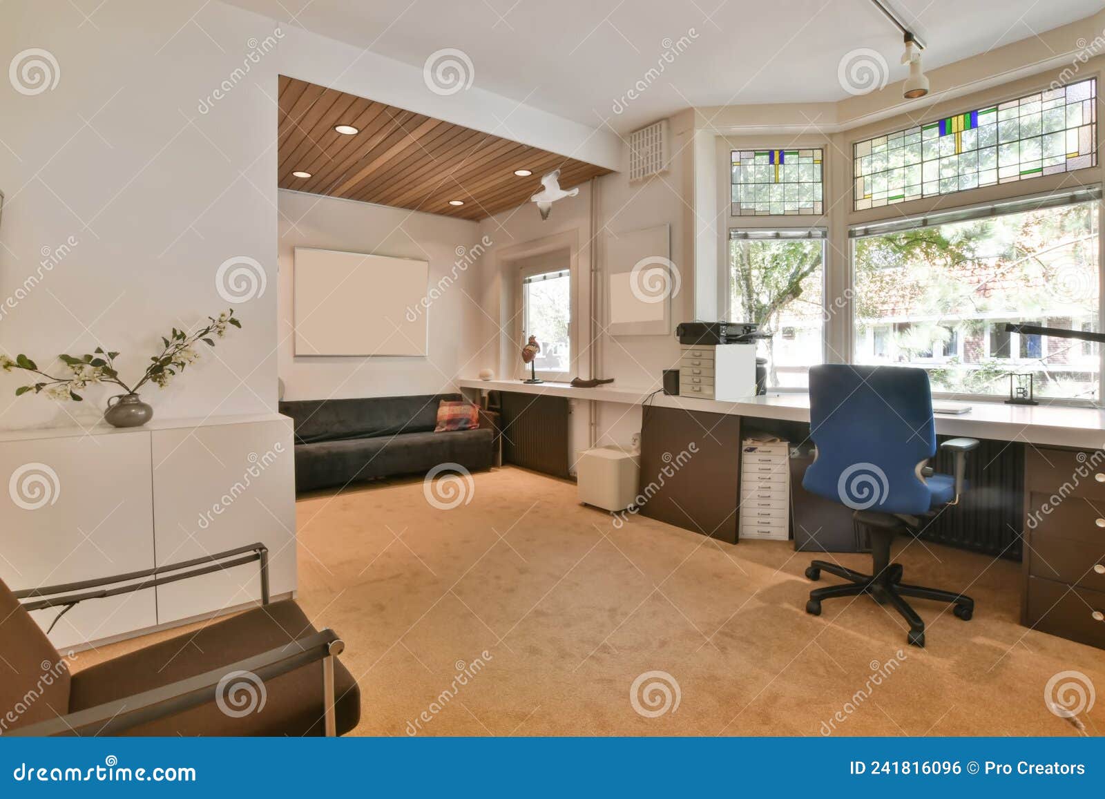 Simple lounge room stock photo. Image of comfortable - 241816096