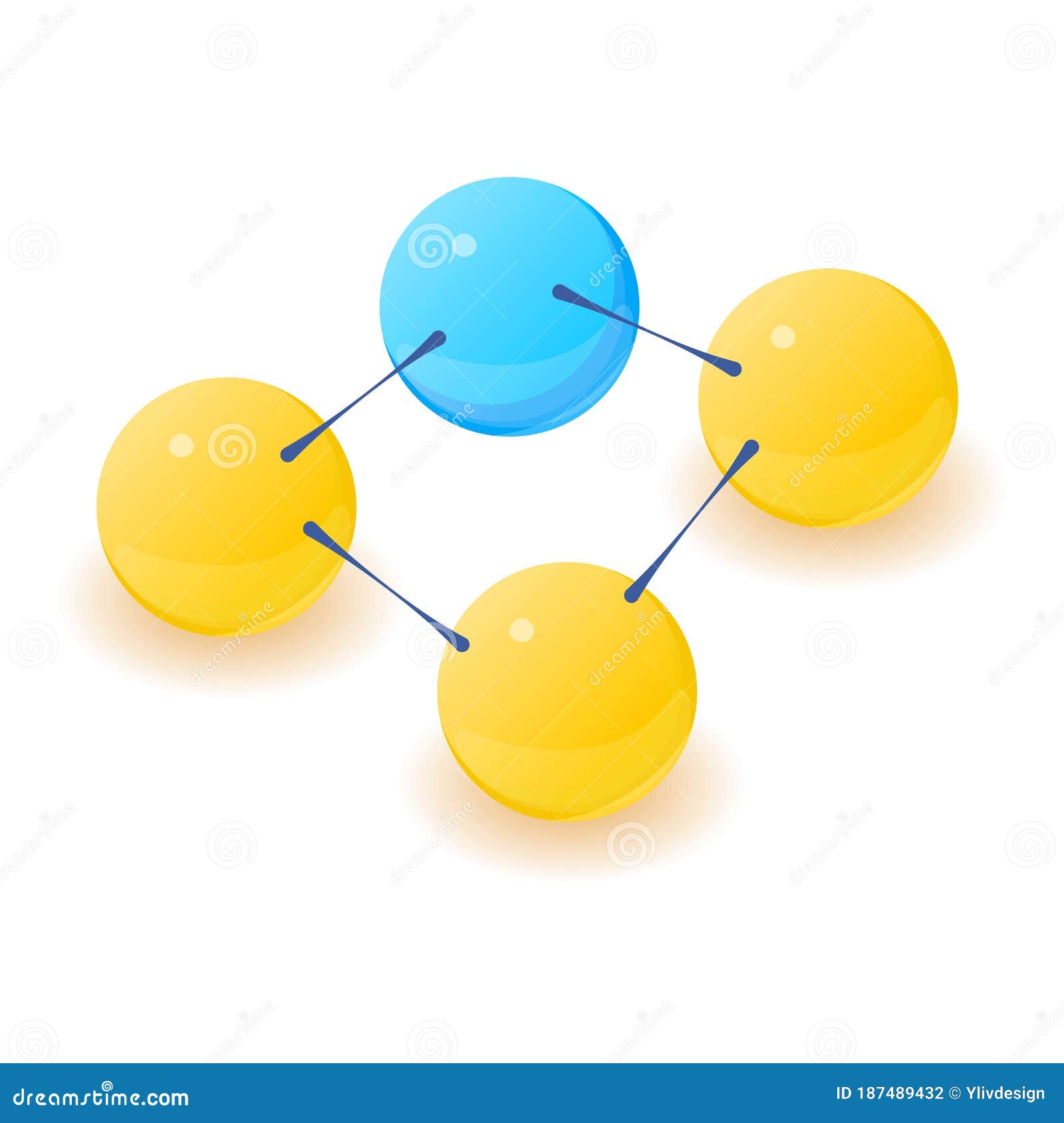 Simple Molecule With CMYK Coloured Atoms Stock Photo | CartoonDealer ...