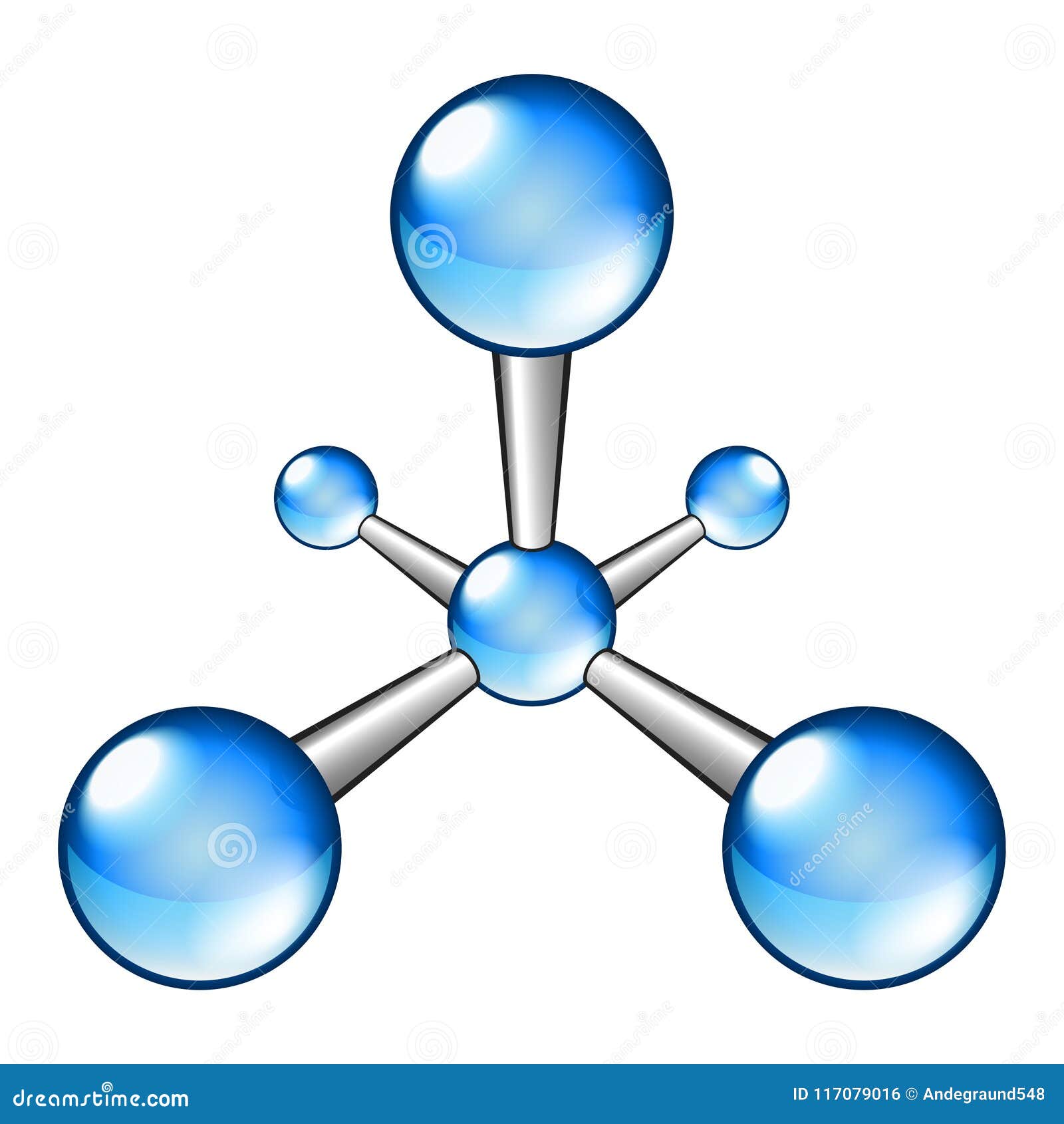 Simple Molecule Isolated on White Vector Stock Vector - Illustration of ...