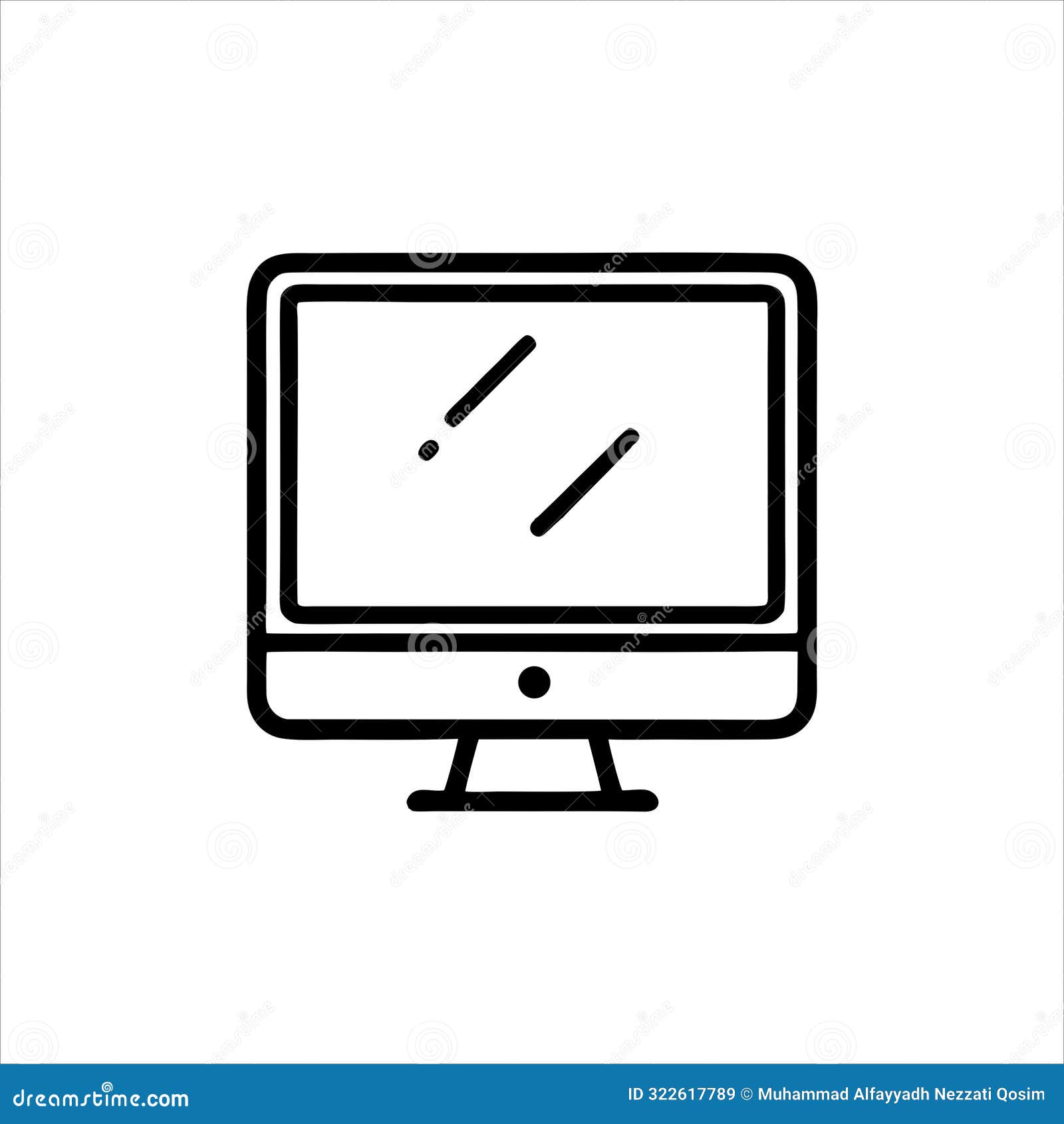 Simple Monitor Vector with Minimalist and Modern Design Stock ...