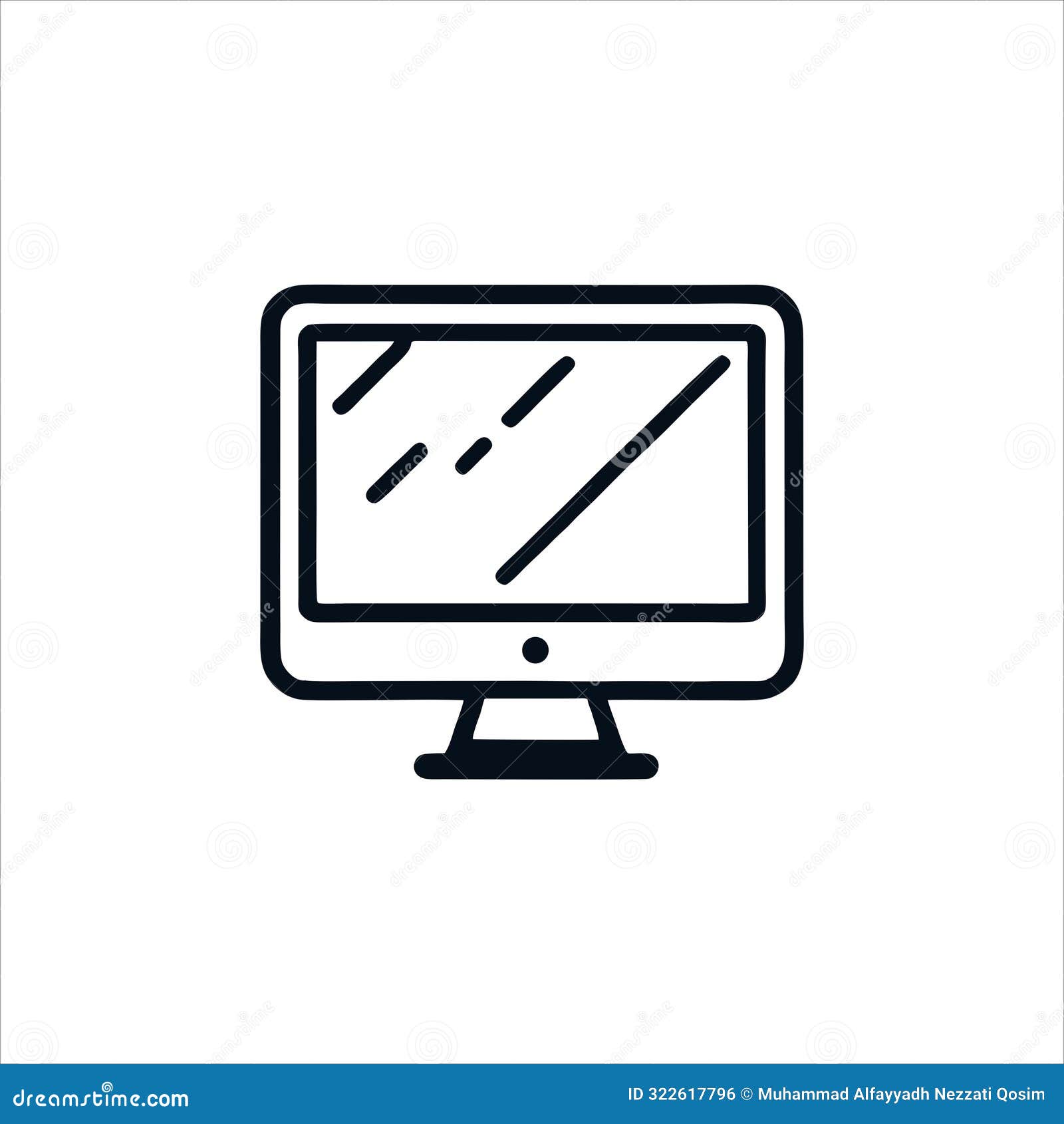 Simple Monitor Vector with Minimalist and Modern Design Stock ...
