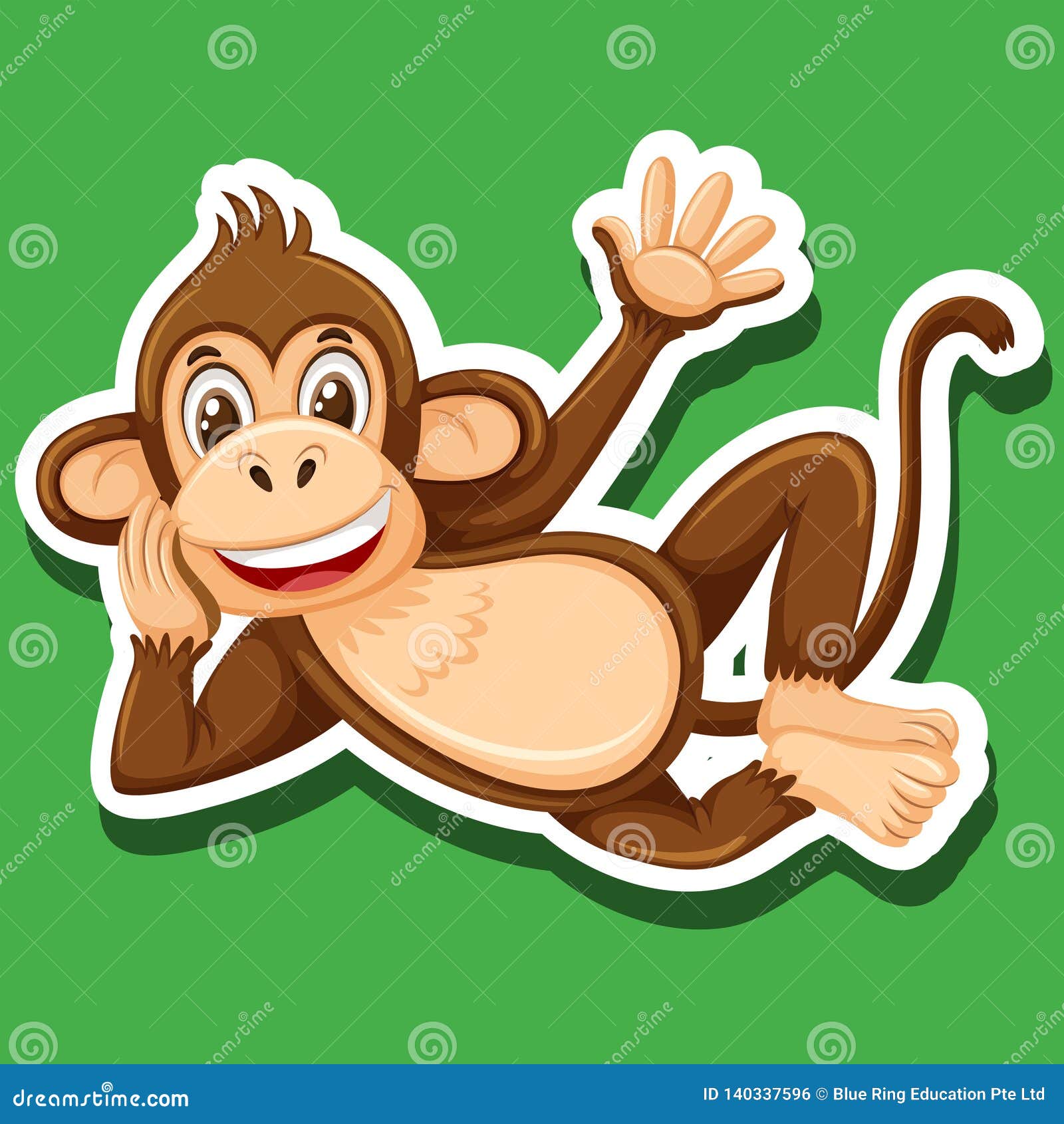 A simple monkey character stock vector. Illustration of wild - 140337596