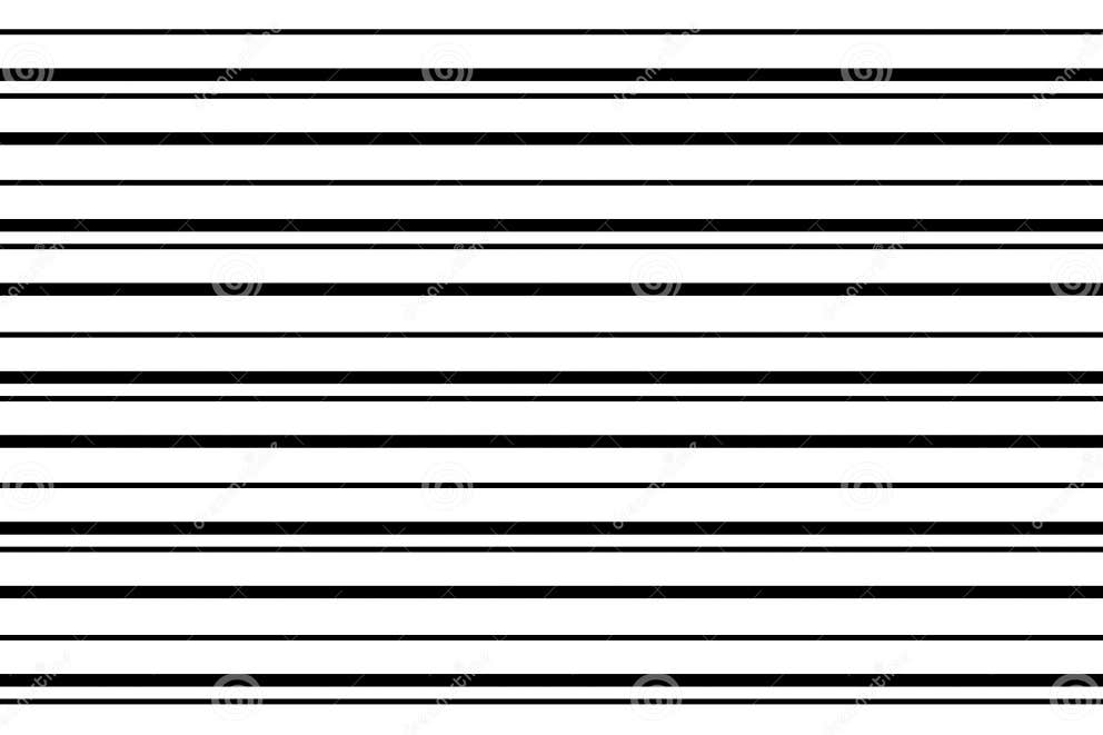 Simple Monochrome Pattern. Horizontal Stripes Design Stock Illustration ...