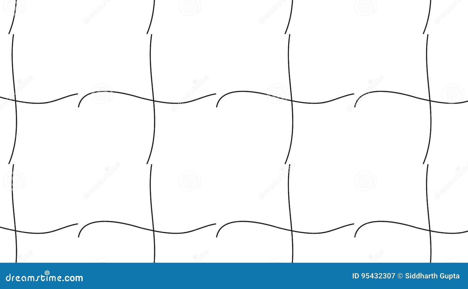 Simple Monochrome Plus Curved Connected Pattern Stock Illustration ...