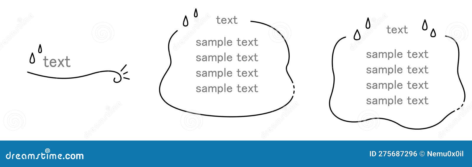 Set of Simple Monochrome Wire-style Text Frames. Stock Vector ...