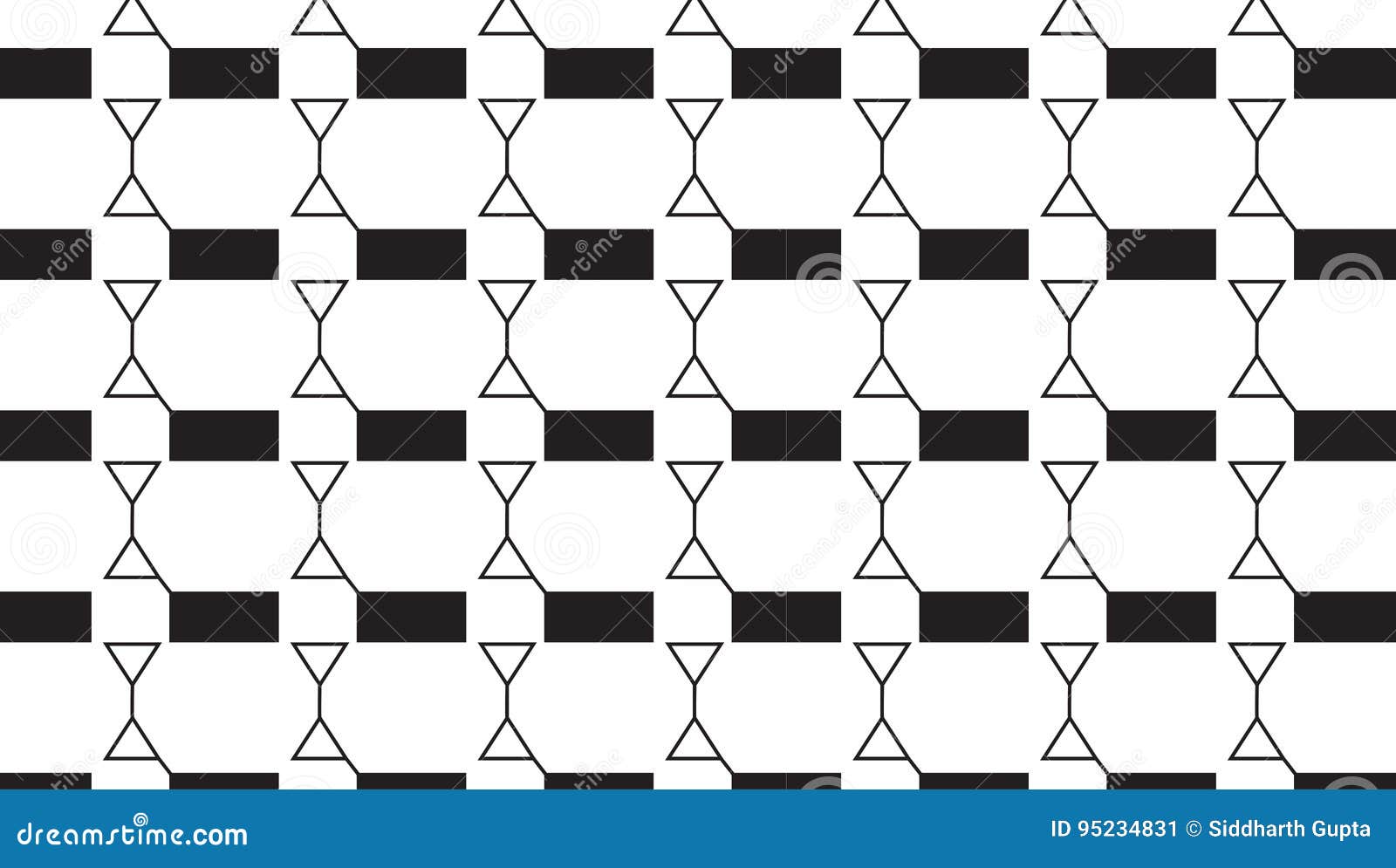 Simple Monochrome Triangle And Block Pattern Stock Vector ... Simple Monochrome Triangle And Block Pattern Stock Vector ...