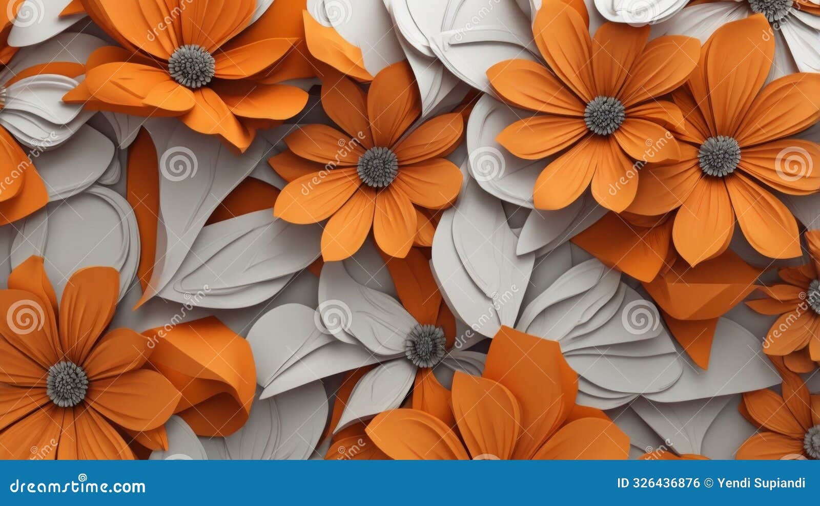 Simple Monochrome Two-tone Orange and White Seamless Pattern with ...